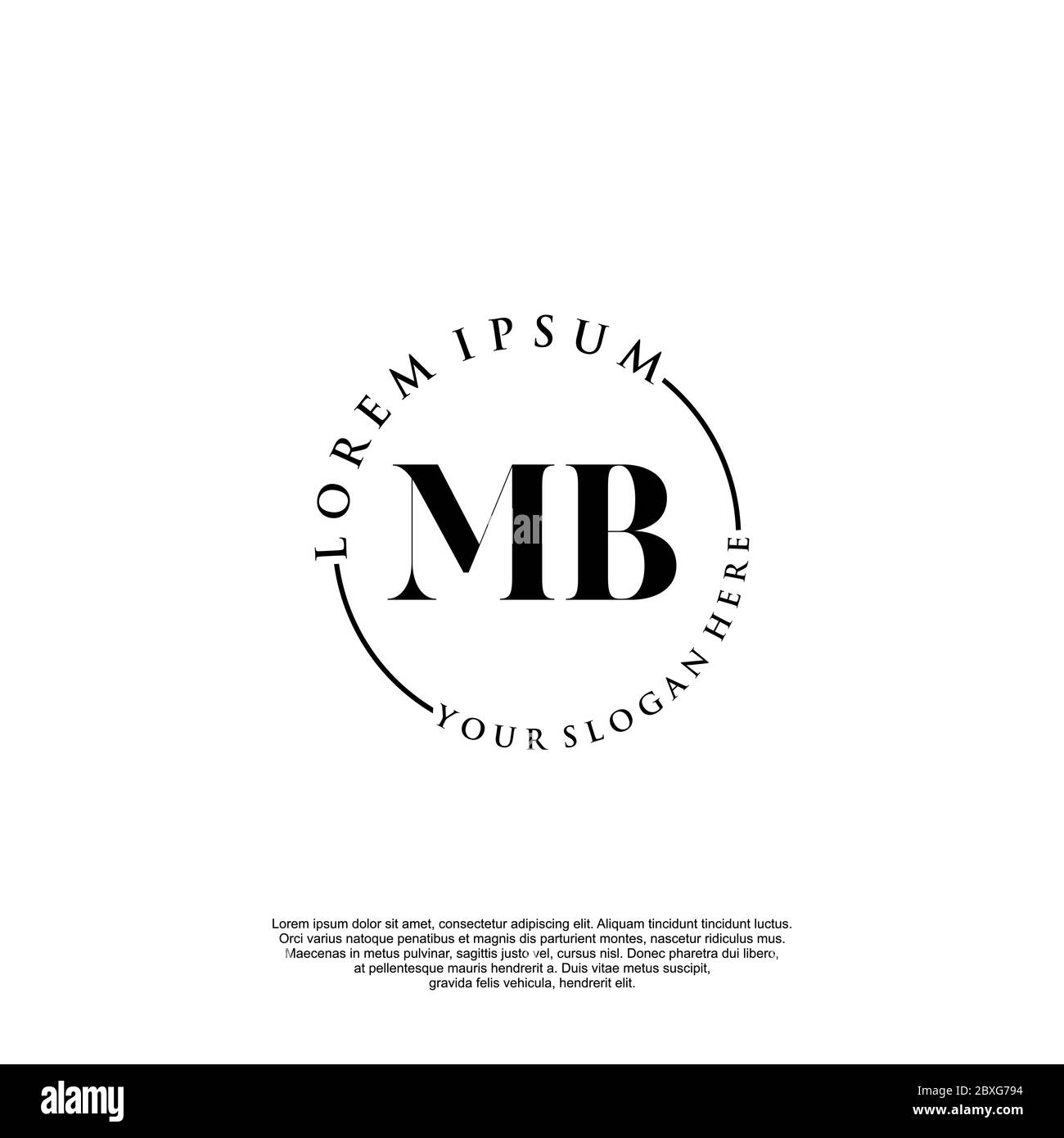 Mb initials vector vectors hi-res stock photography and images - Alamy