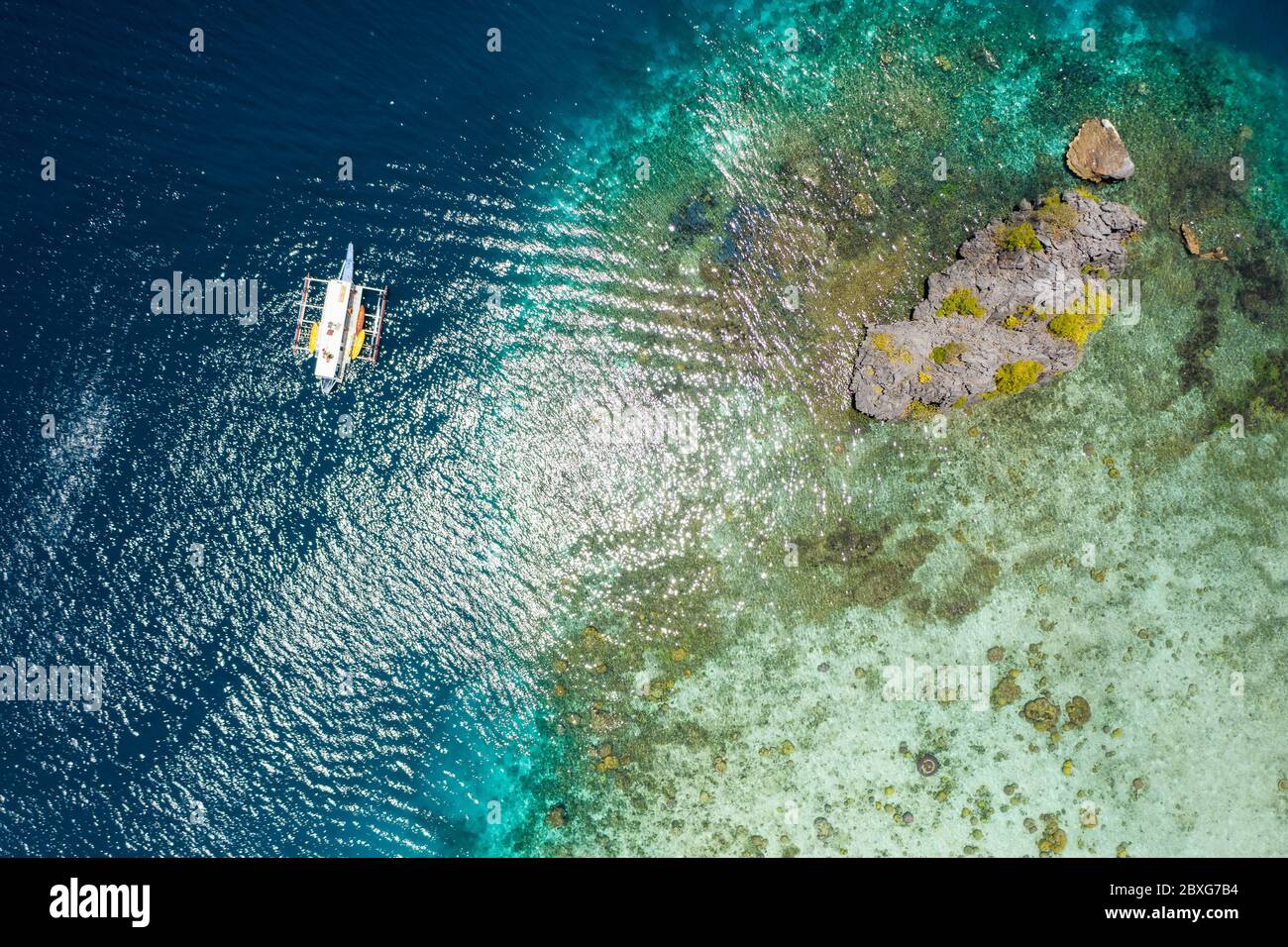Shimizu Island, El Nido, Palawan, Philippines. Beautiful top down ...