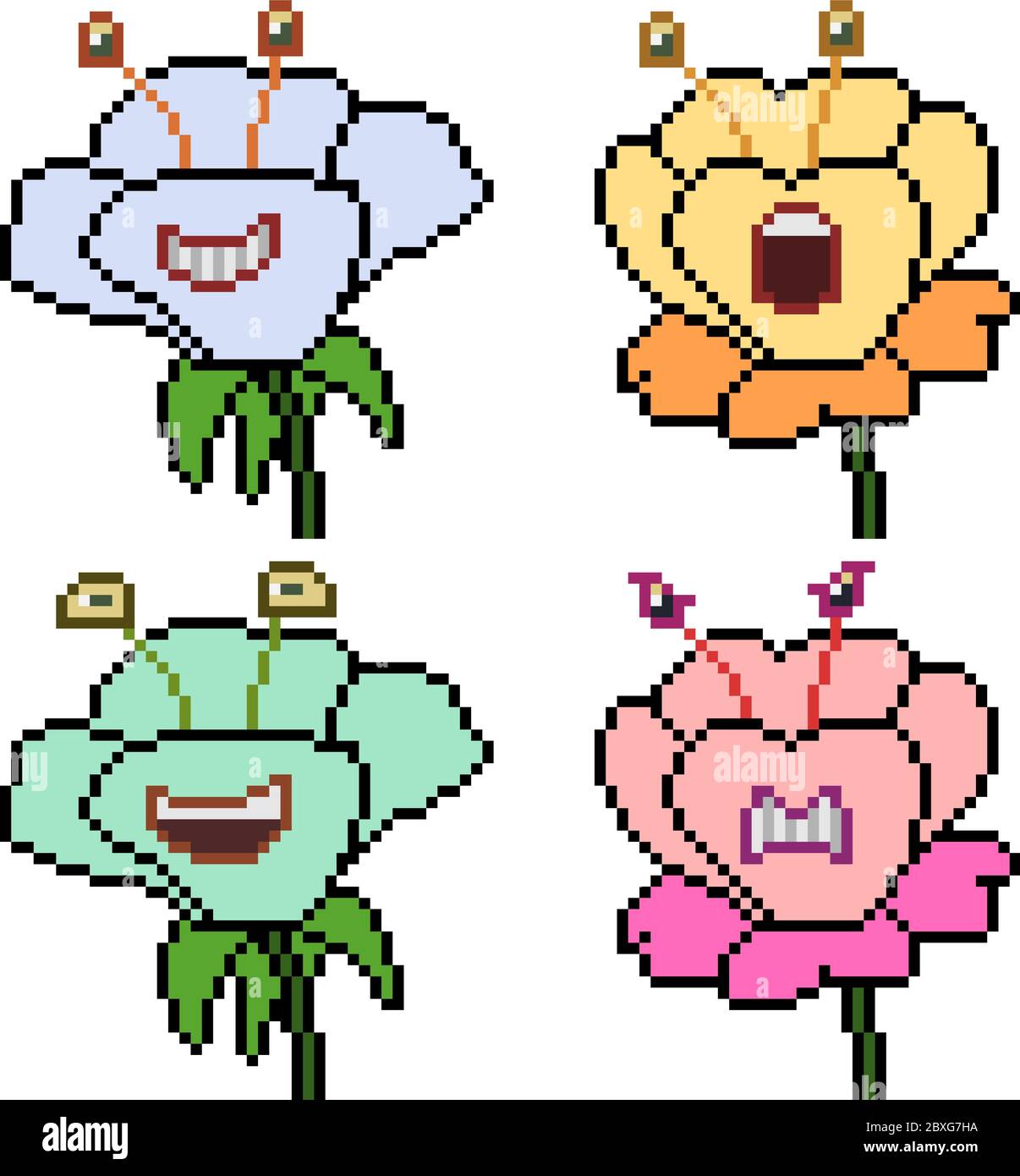 vector pixel art set isolated Stock Vector Image & Art - Alamy