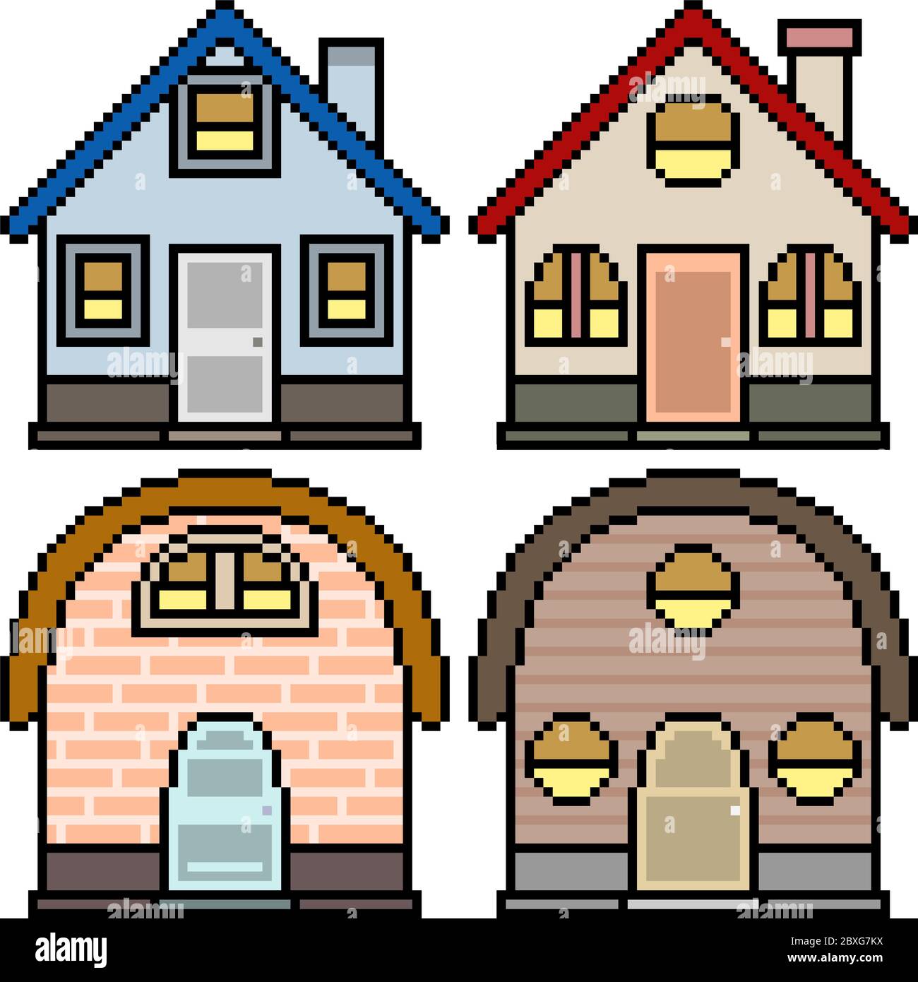 House pixel art hi-res stock photography and images - Alamy