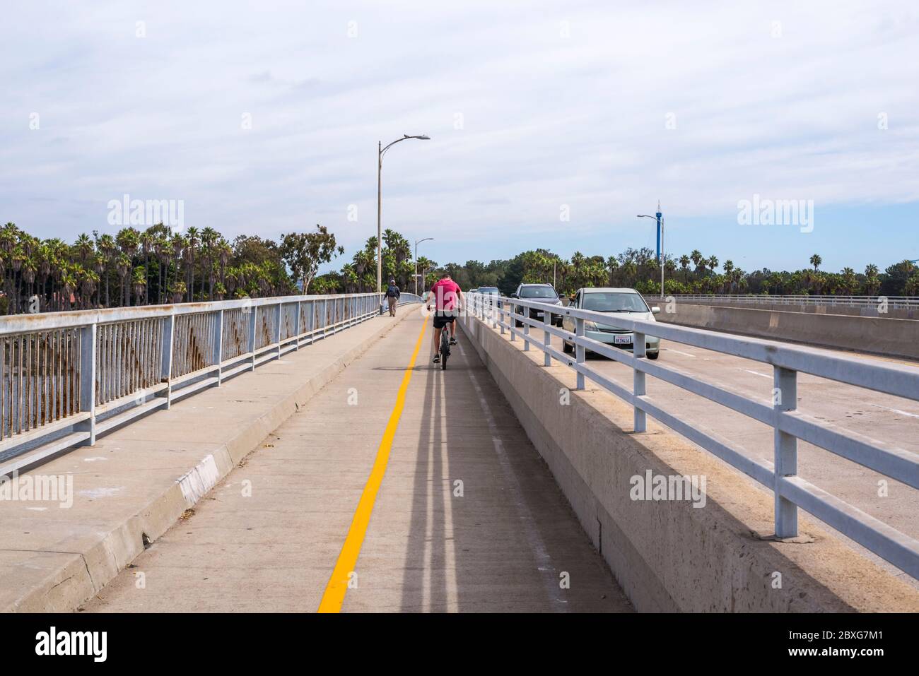 On the Sunset Cliffs Blvd Bridge. San Diego, California, USA Stock ...