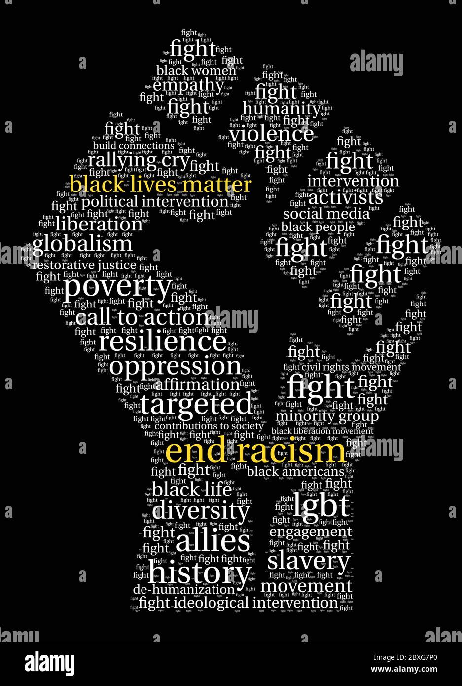 End Racism word cloud on a white background Stock Vector Image & Art ...