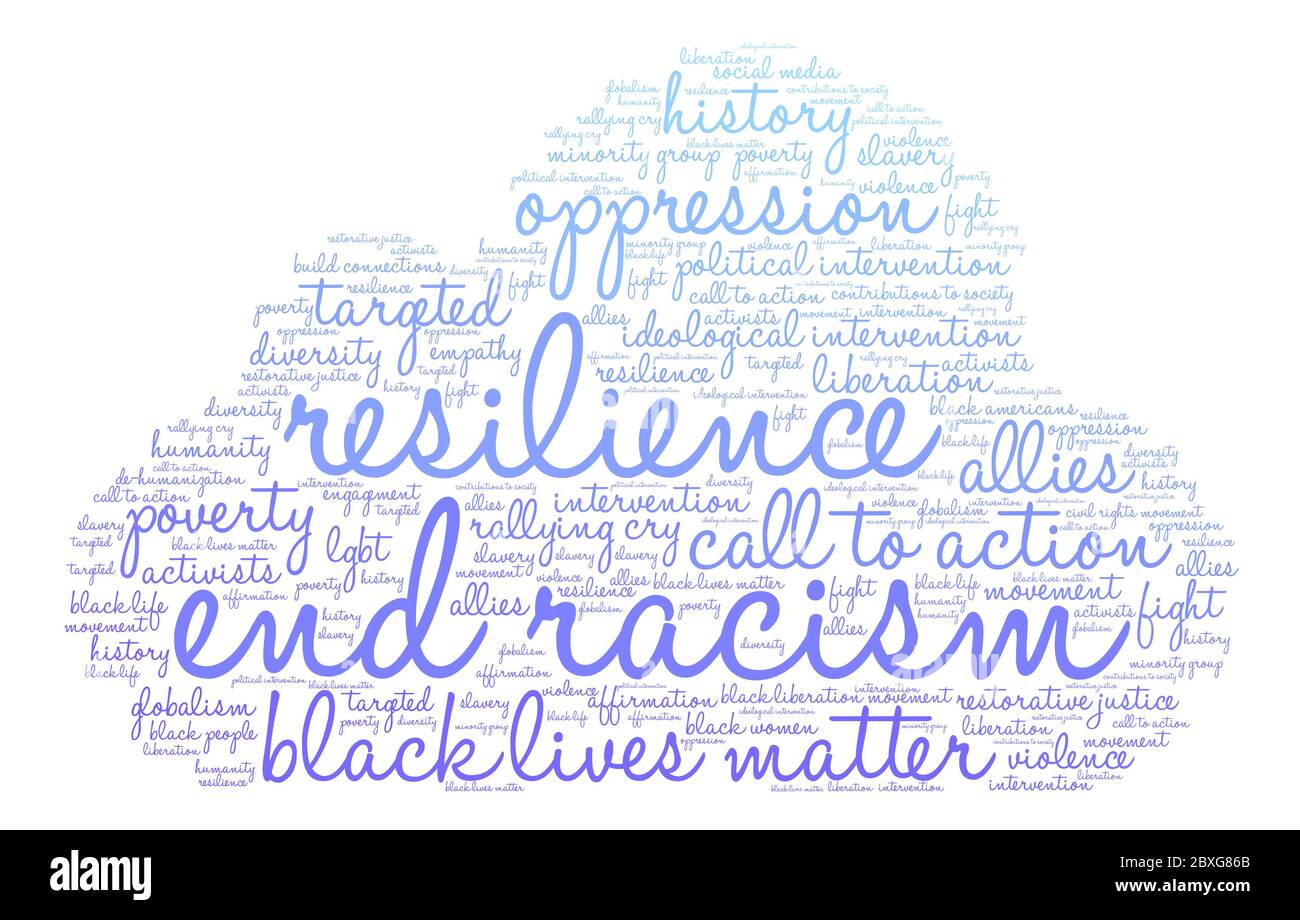 End Racism word cloud on a white background Stock Vector Image & Art ...