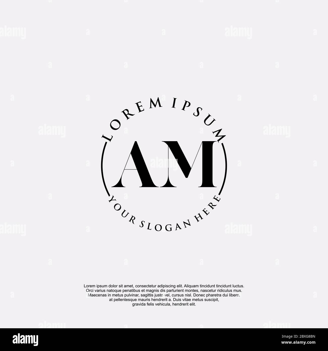 Am Initials Logo High Resolution Stock Photography and Images - Alamy