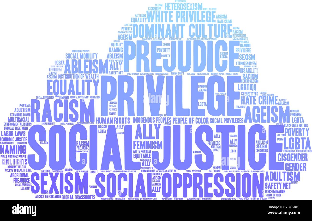 Social Justice word cloud on a white background Stock Vector Image ...