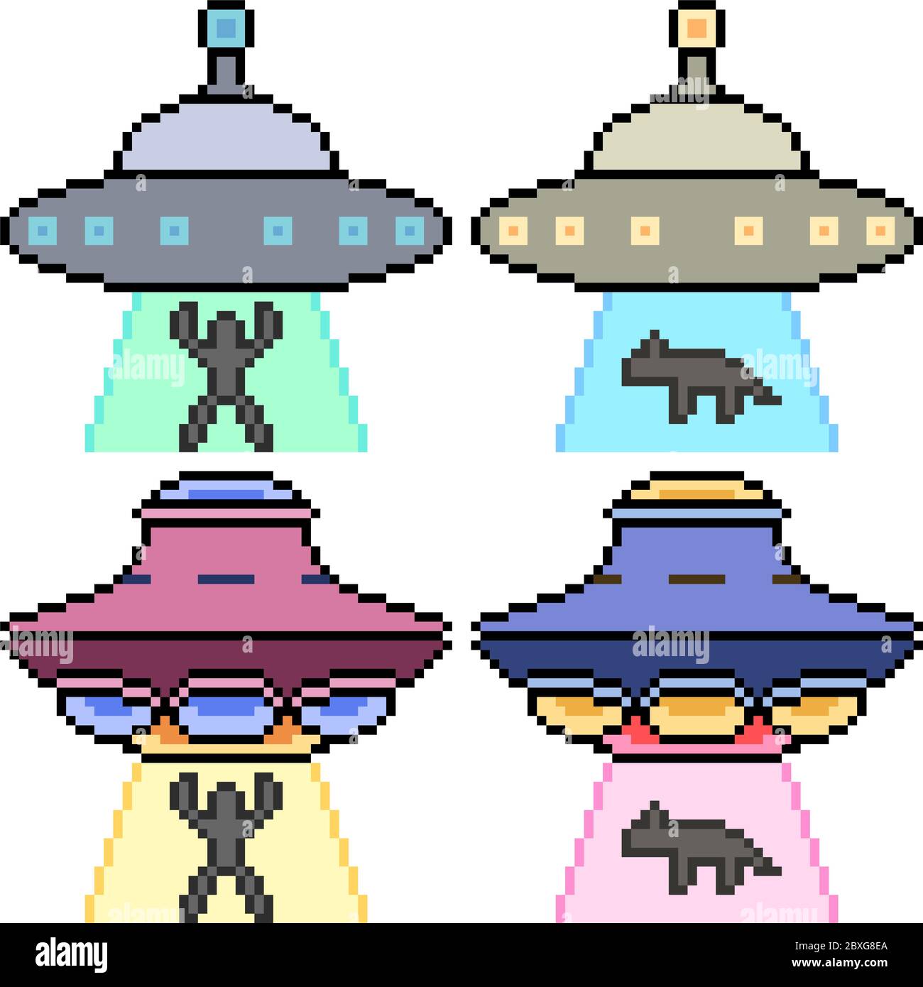 Pixel ufo hi-res stock photography and images - Alamy