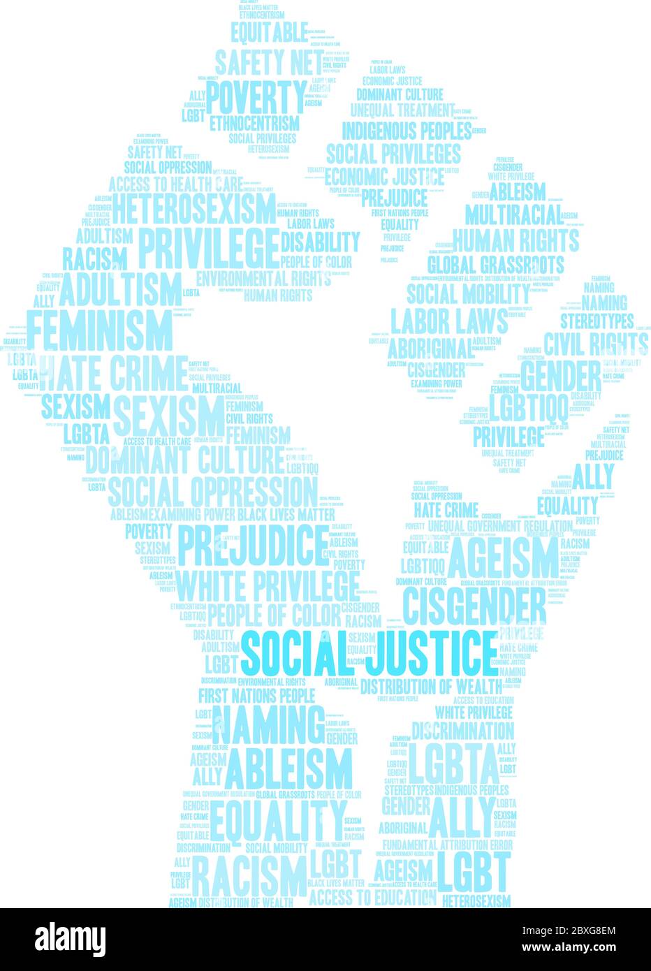Social Justice word cloud on a black background Stock Vector Image ...