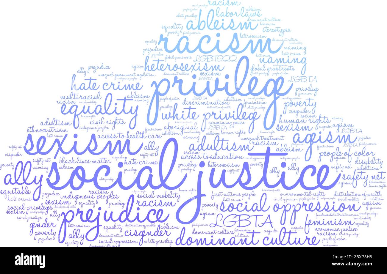 Social Justice word cloud on a white background Stock Vector Image ...