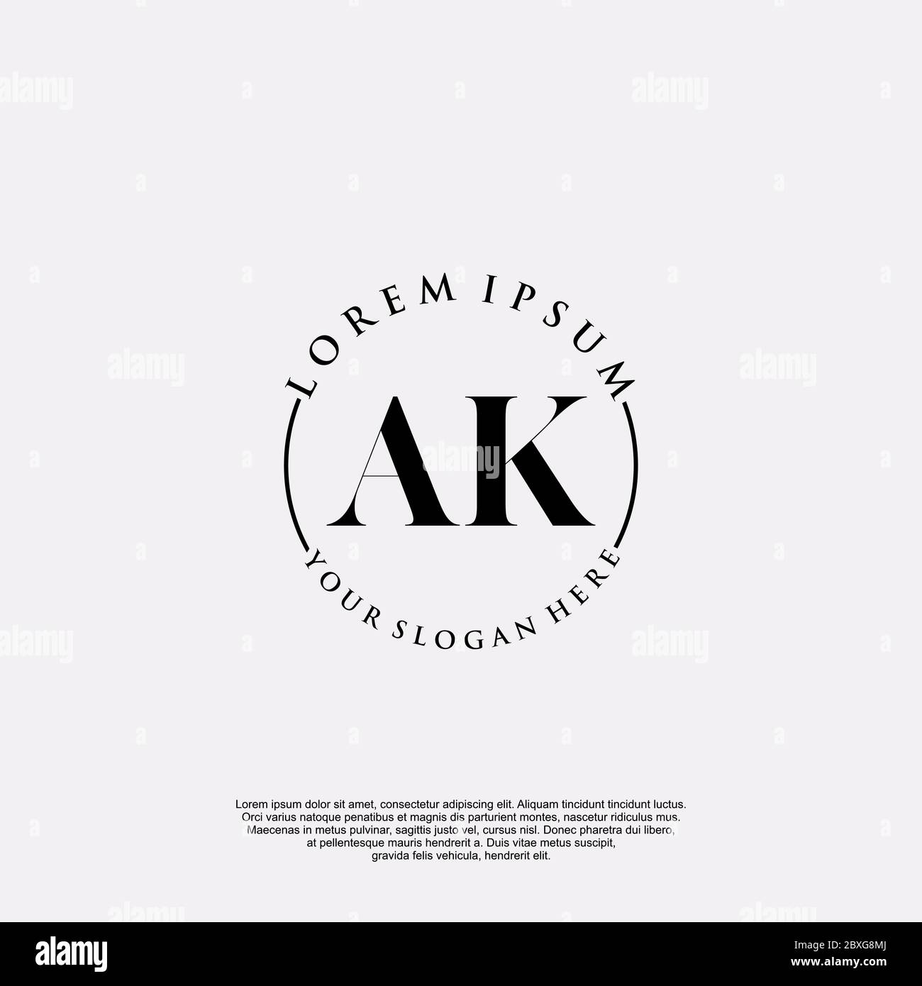 Ak initials logo Stock Vector Images - Alamy