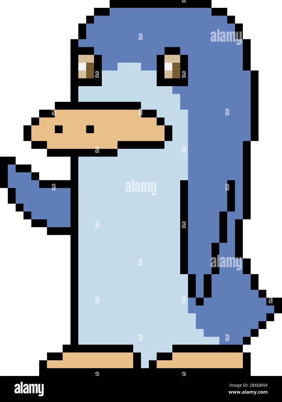 vector pixel art penguin isolated Stock Vector Image & Art - Alamy
