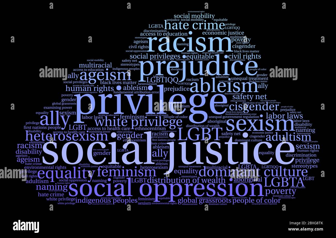 Social Justice word cloud on a black background Stock Vector Image ...