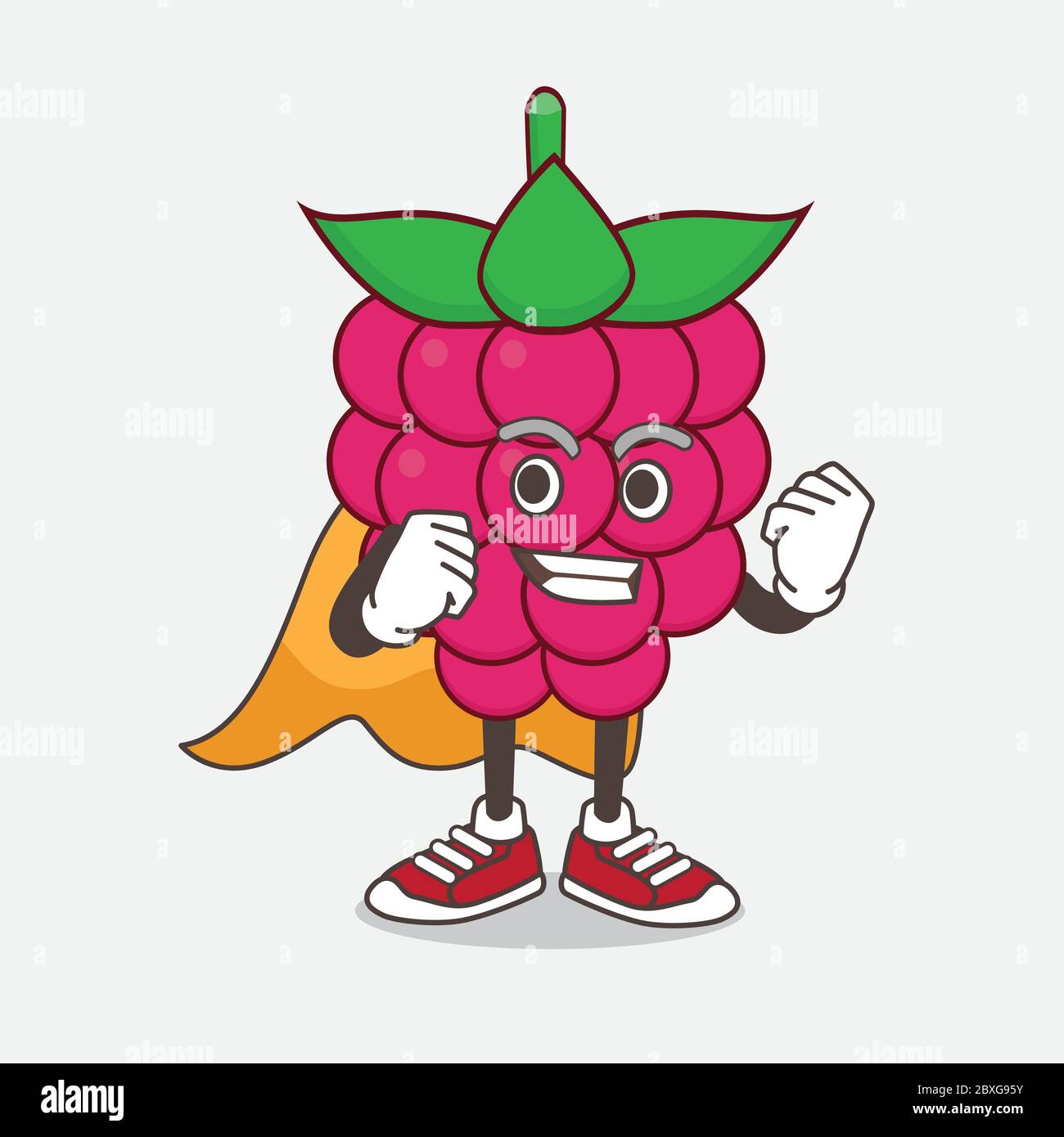 An illustration of Raspberry Fruit cartoon mascot character dressed as ...