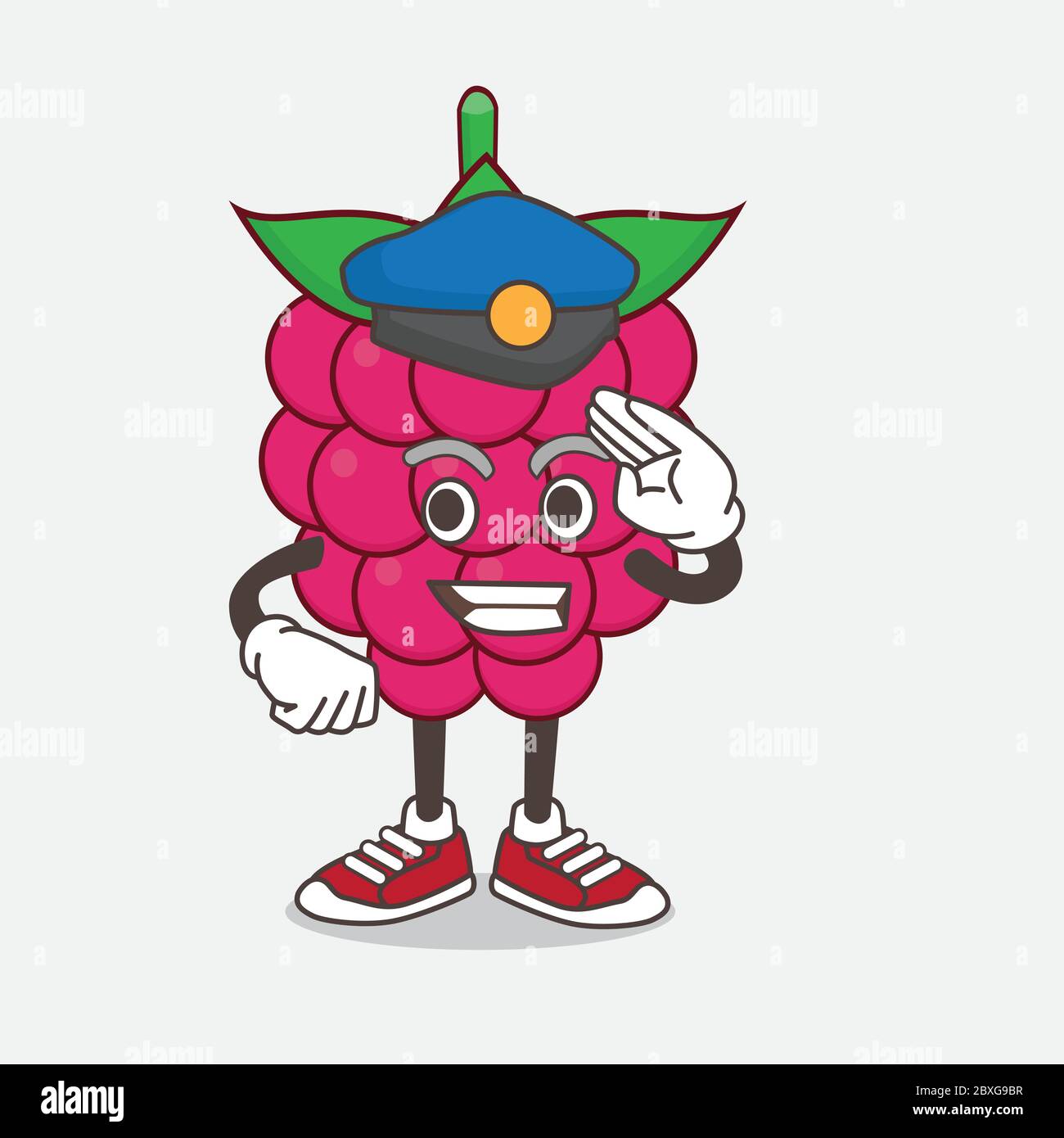 An illustration of Raspberry Fruit cartoon mascot character working as ...