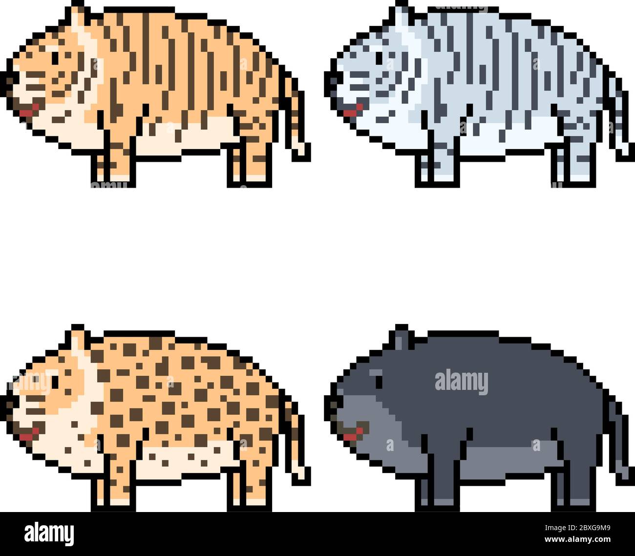 Pixel tiger Cut Out Stock Images & Pictures - Alamy