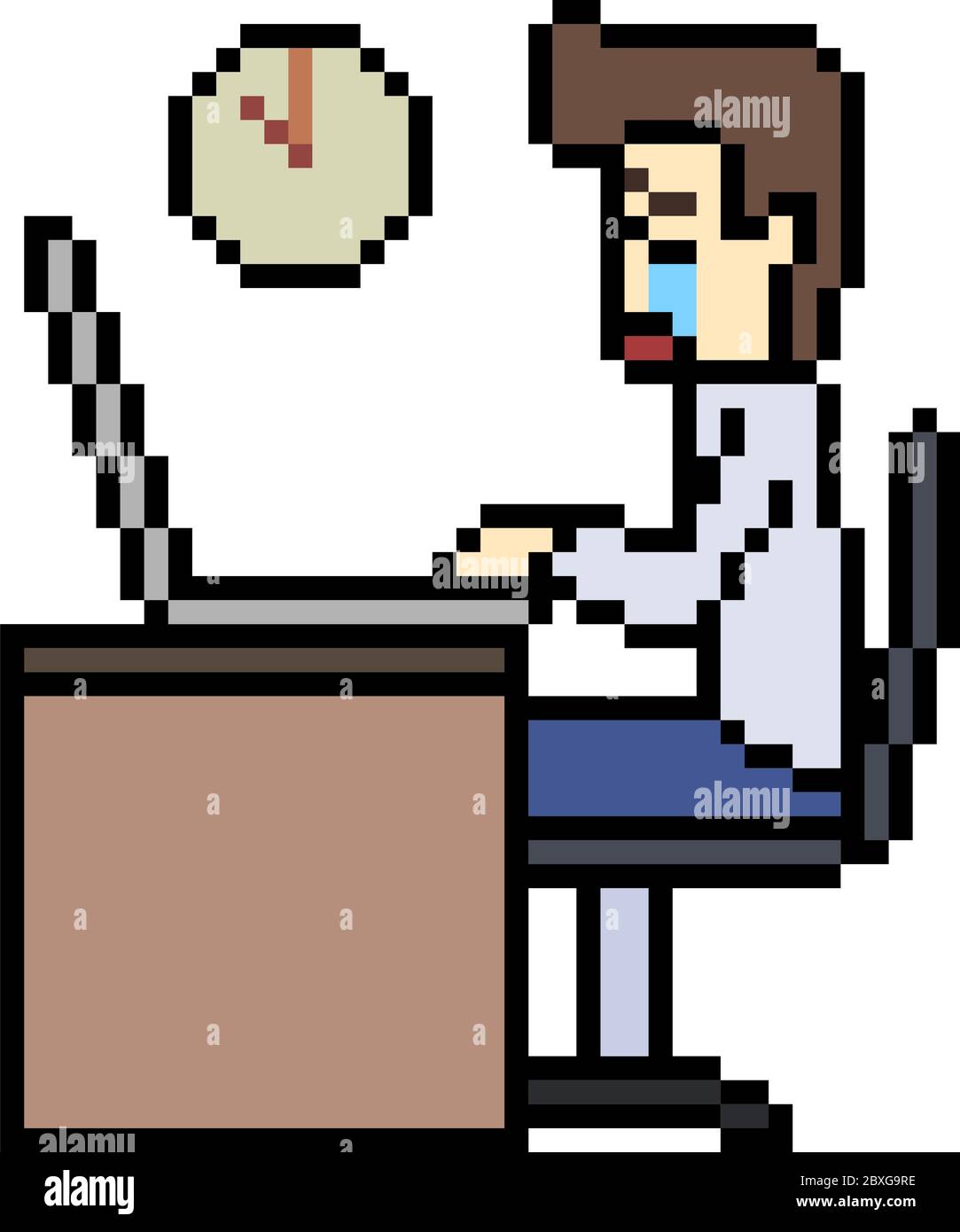 Desk pixel art hi-res stock photography and images - Alamy