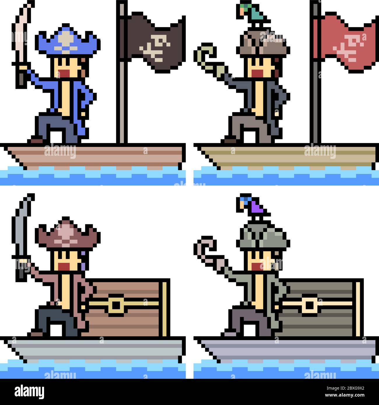 Pixel art flag Cut Out Stock Images & Pictures - Alamy