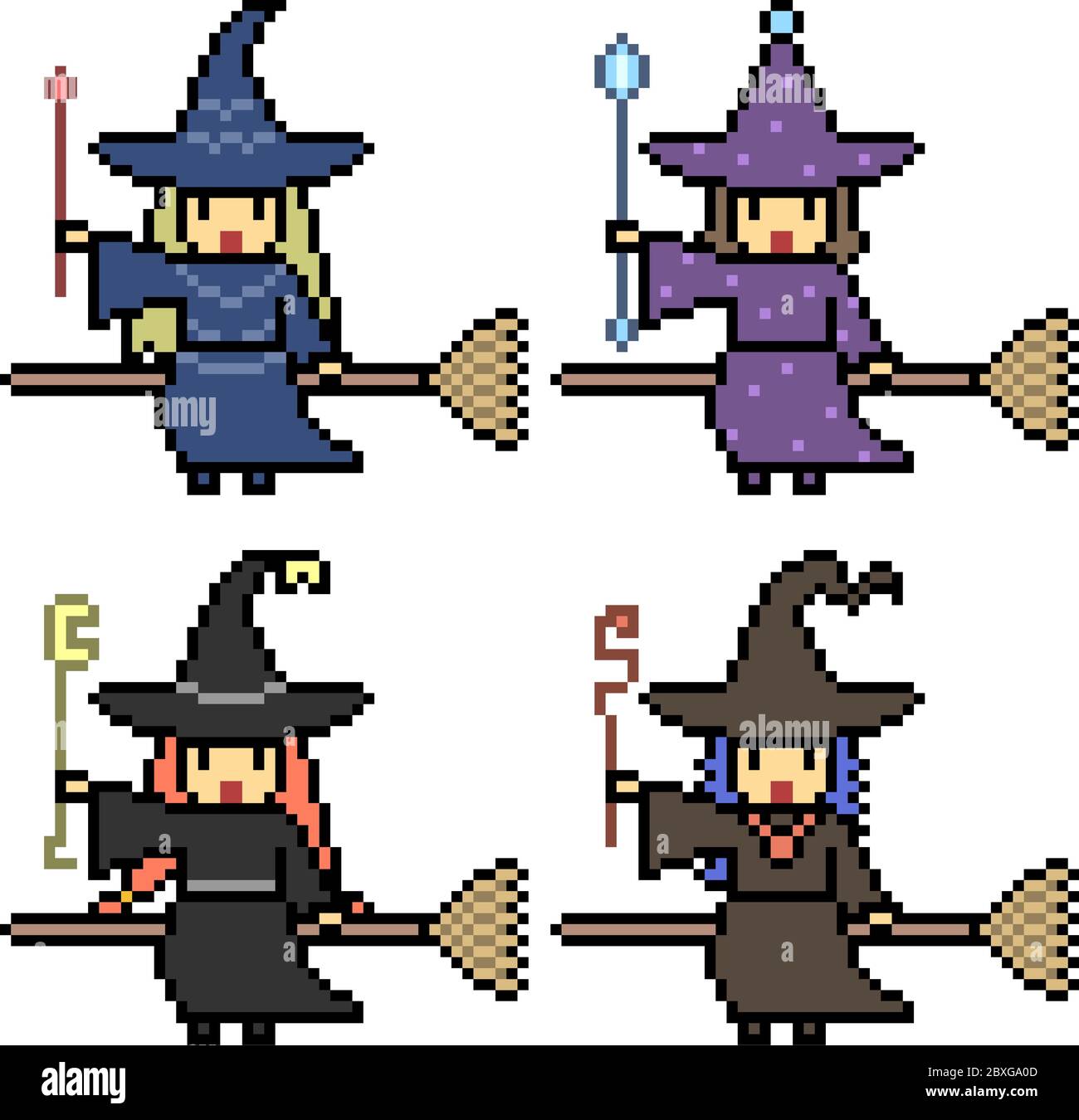 Witch pixel Cut Out Stock Images & Pictures - Alamy