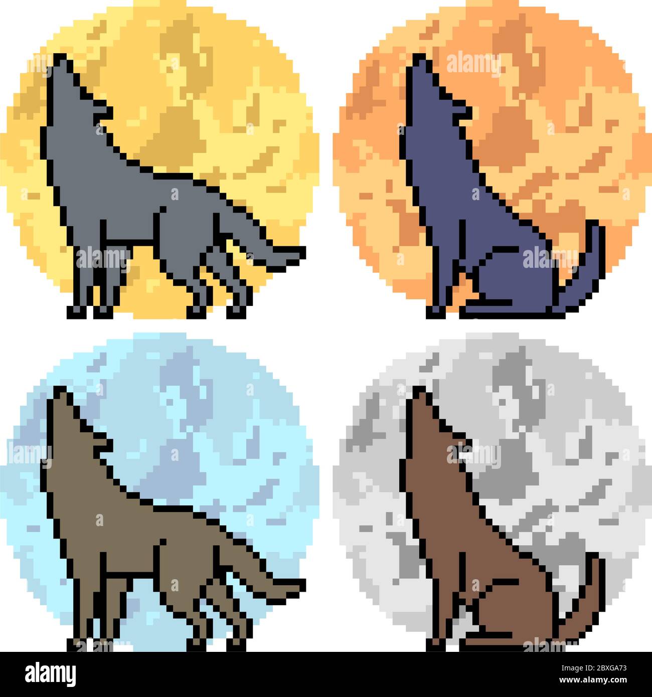 Wolf Moon Howl Stock Vector Images - Alamy
