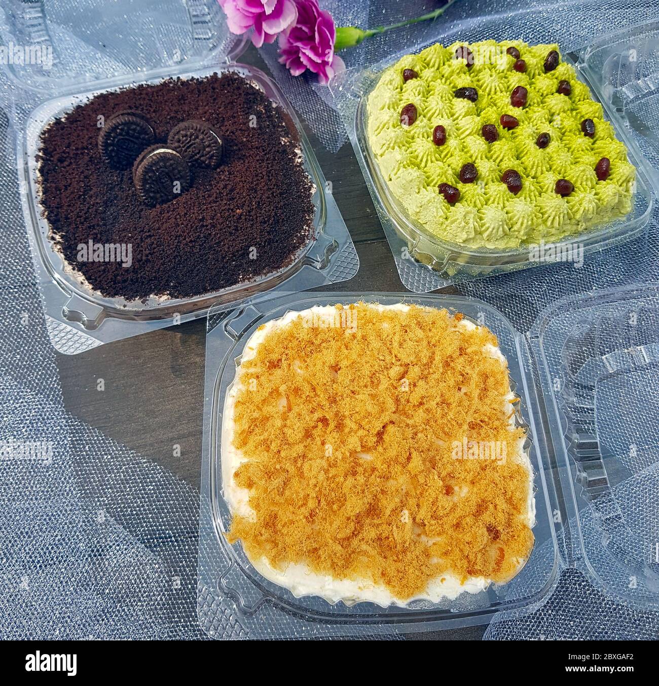 Homemade dessert trio Stock Photo - Alamy