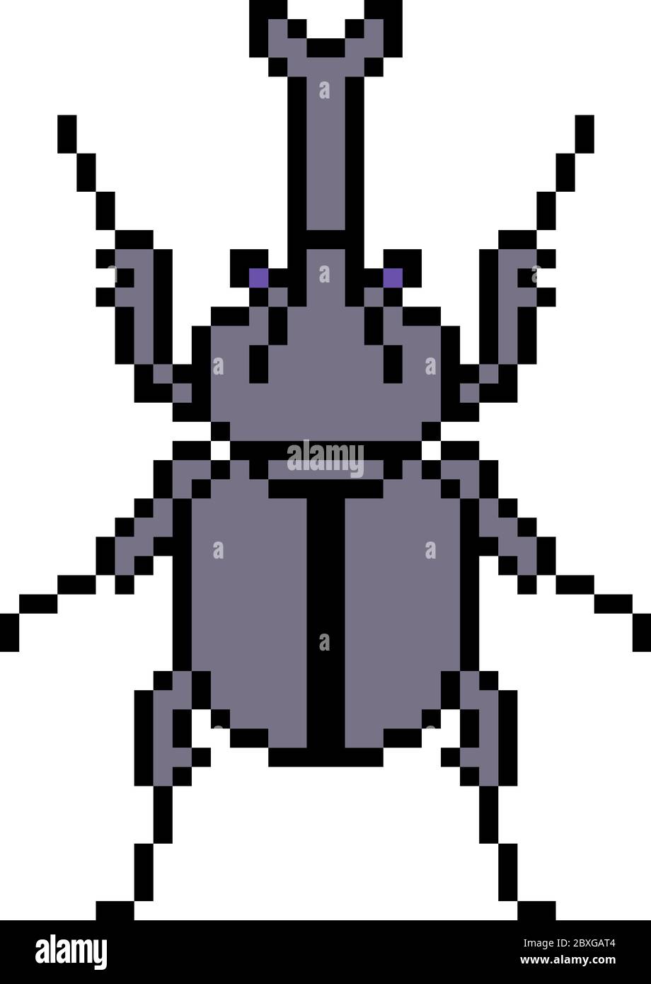 Beetle with horn Stock Vector Images - Alamy