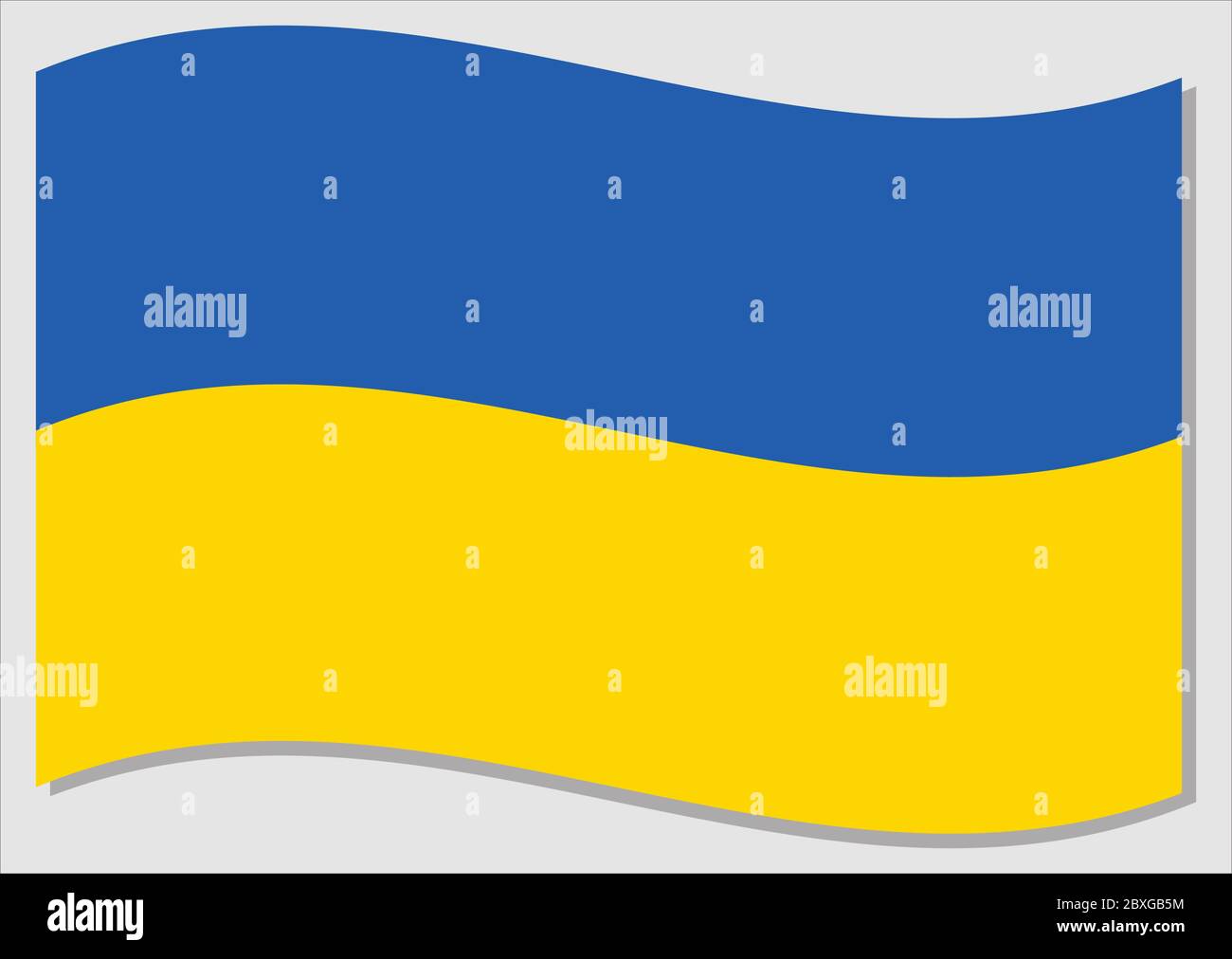 Waving Flag Of Ukraine Vector Graphic Waving Ukrainian Flag
