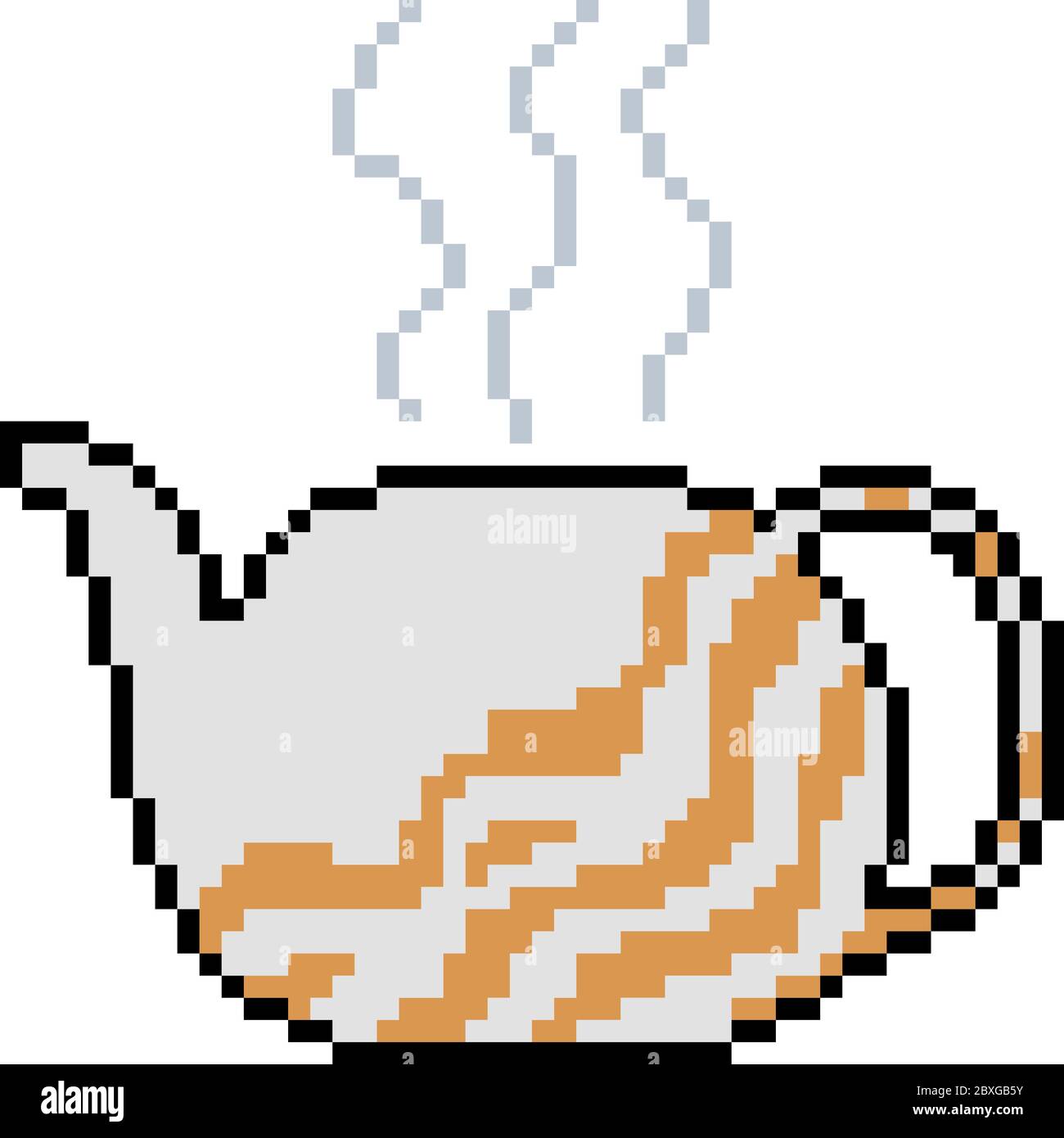 Coffee pixel Stock Vector Images - Alamy