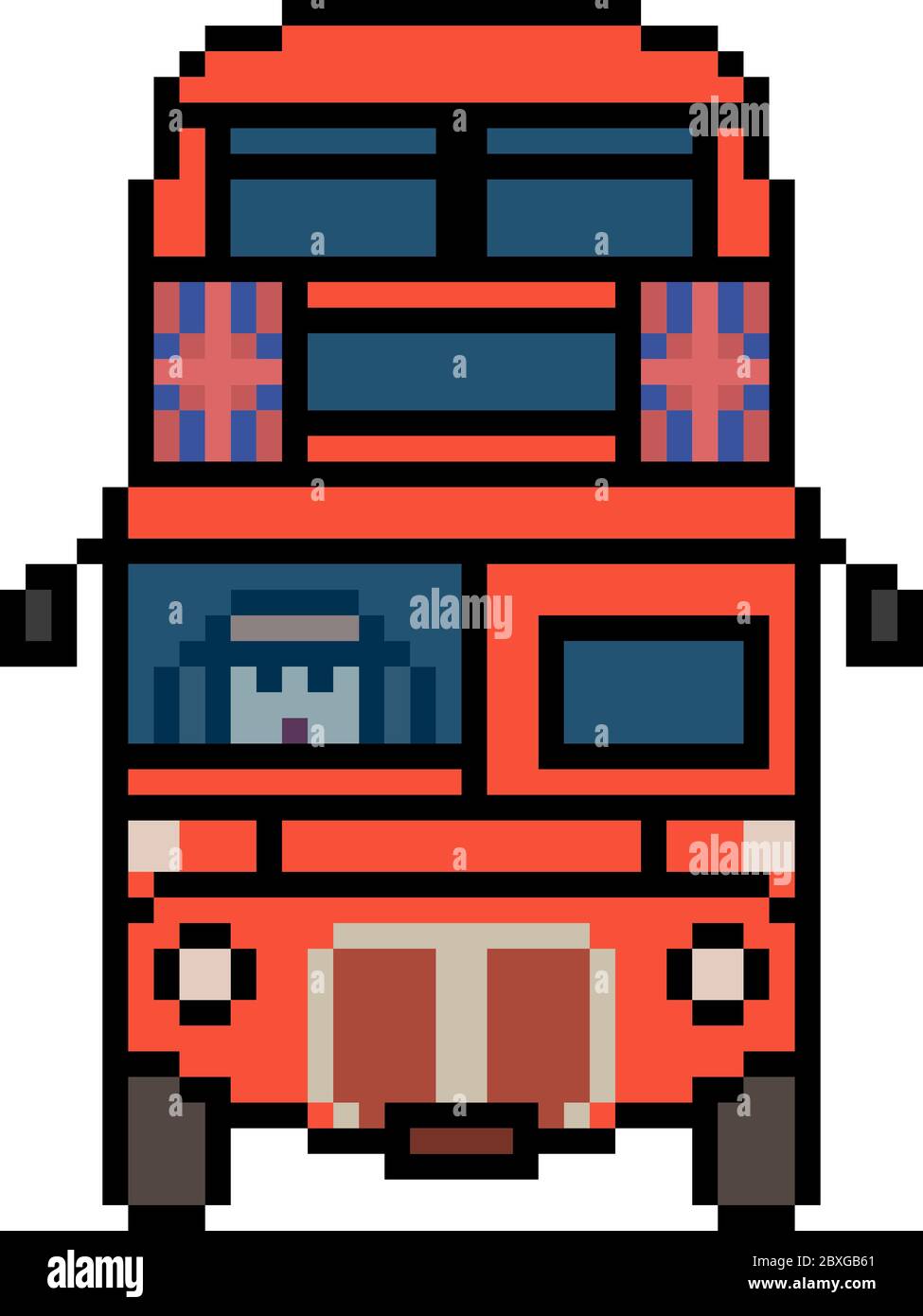 Red bus front Stock Vector Images - Alamy