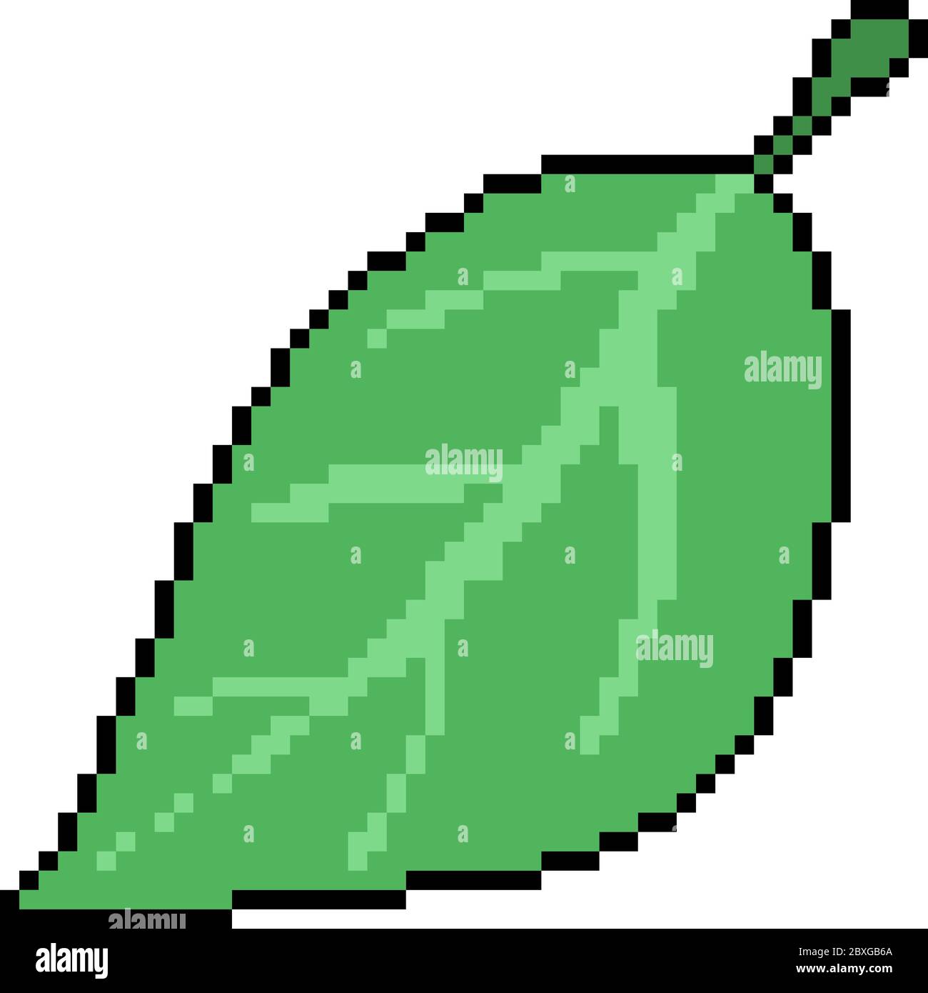 Vector Pixel Art Leaf Isolated Stock Vector Image And Art Alamy