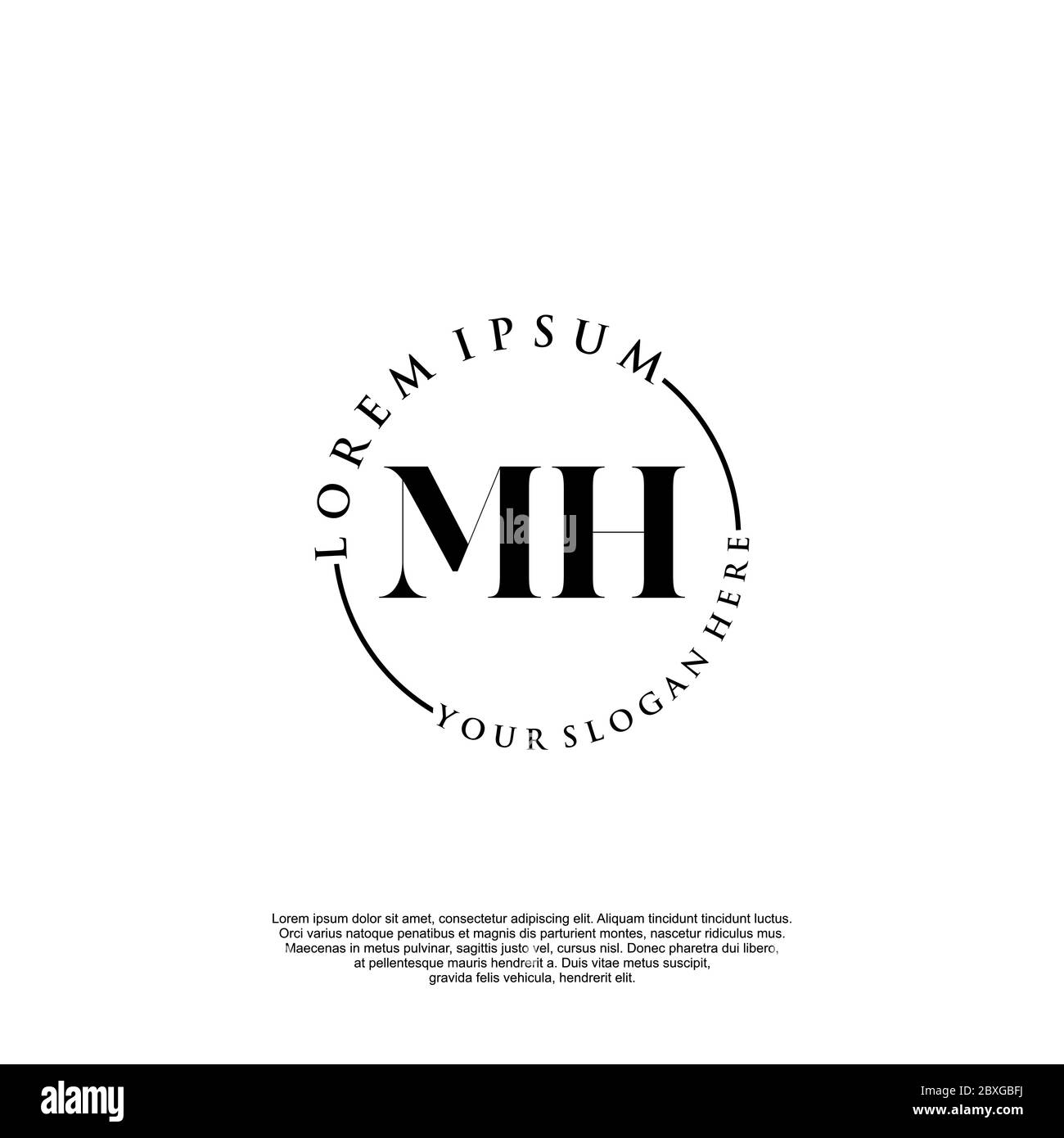 Mh logo vector vectors Stock Vector Images - Alamy