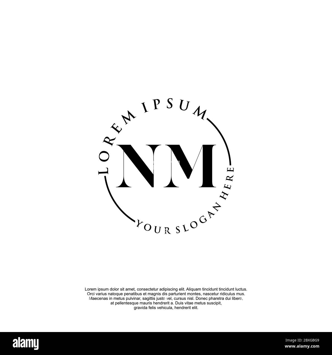 Nm initials logo Stock Vector Images - Alamy