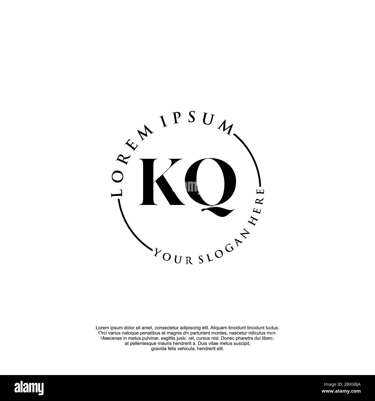 Kq initials logo hi-res stock photography and images - Alamy