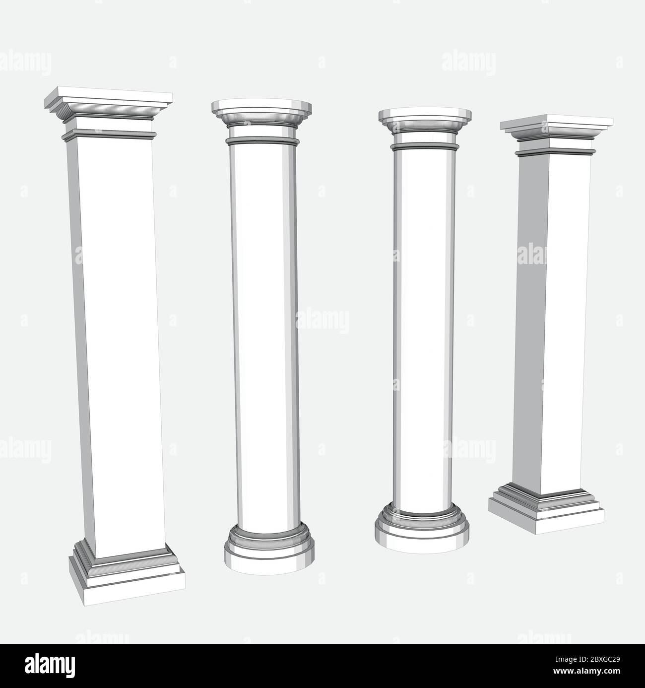 Architecture, columns, beams, architectural decoration, architectural ...