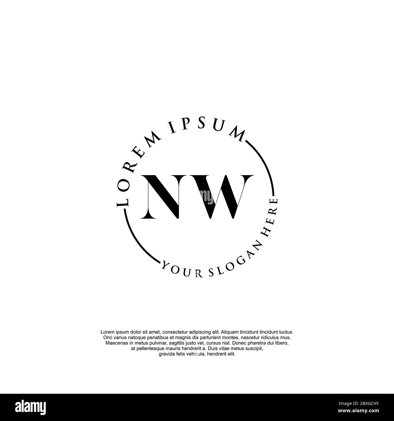 Letter nw vector vectors hi-res stock photography and images - Alamy