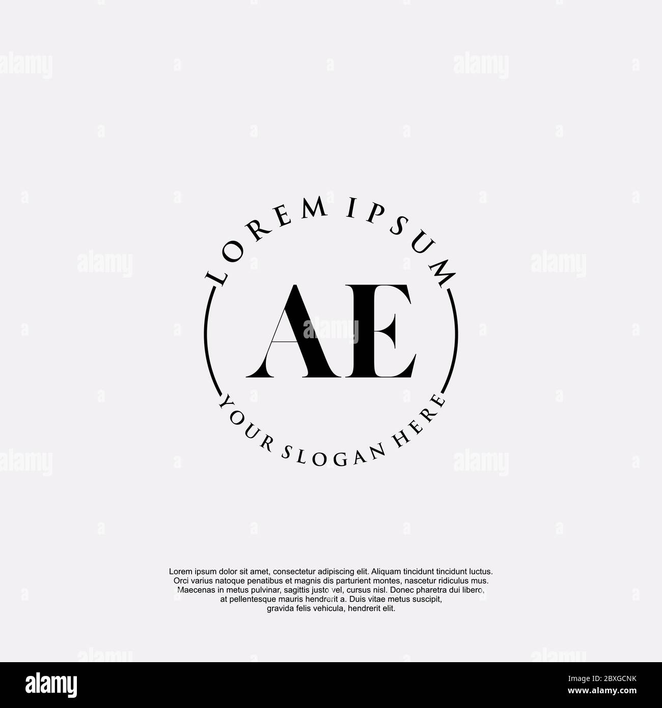 Ae initials logo hi-res stock photography and images - Alamy