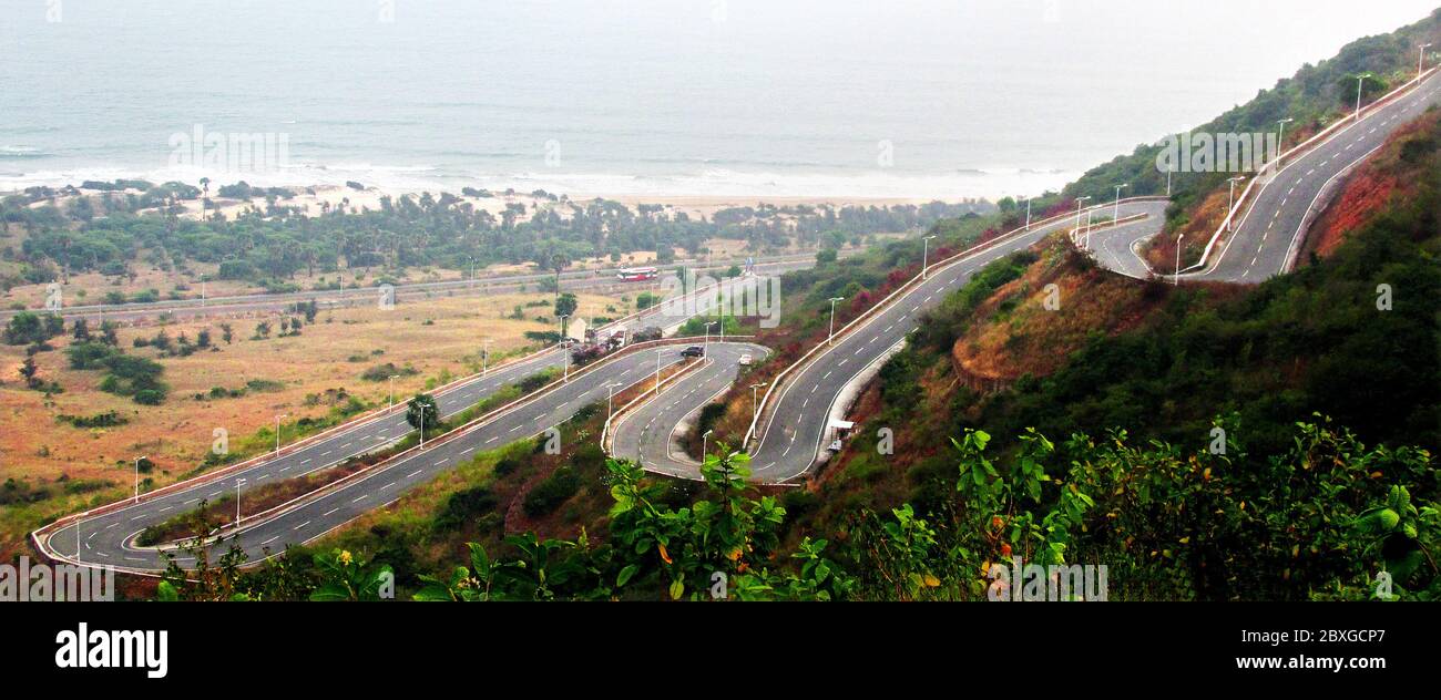 Snake Type Road Stock Photo - Alamy
