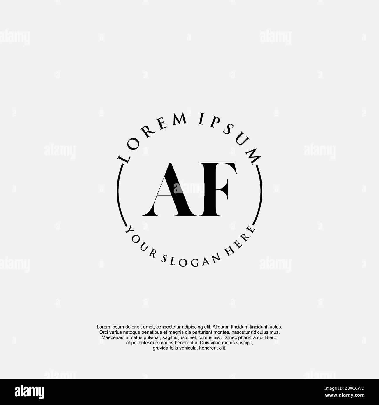 Af initials logo hi-res stock photography and images - Alamy