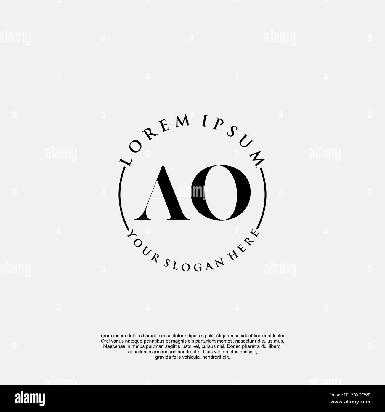 Letter ao vector vectors hi-res stock photography and images - Alamy