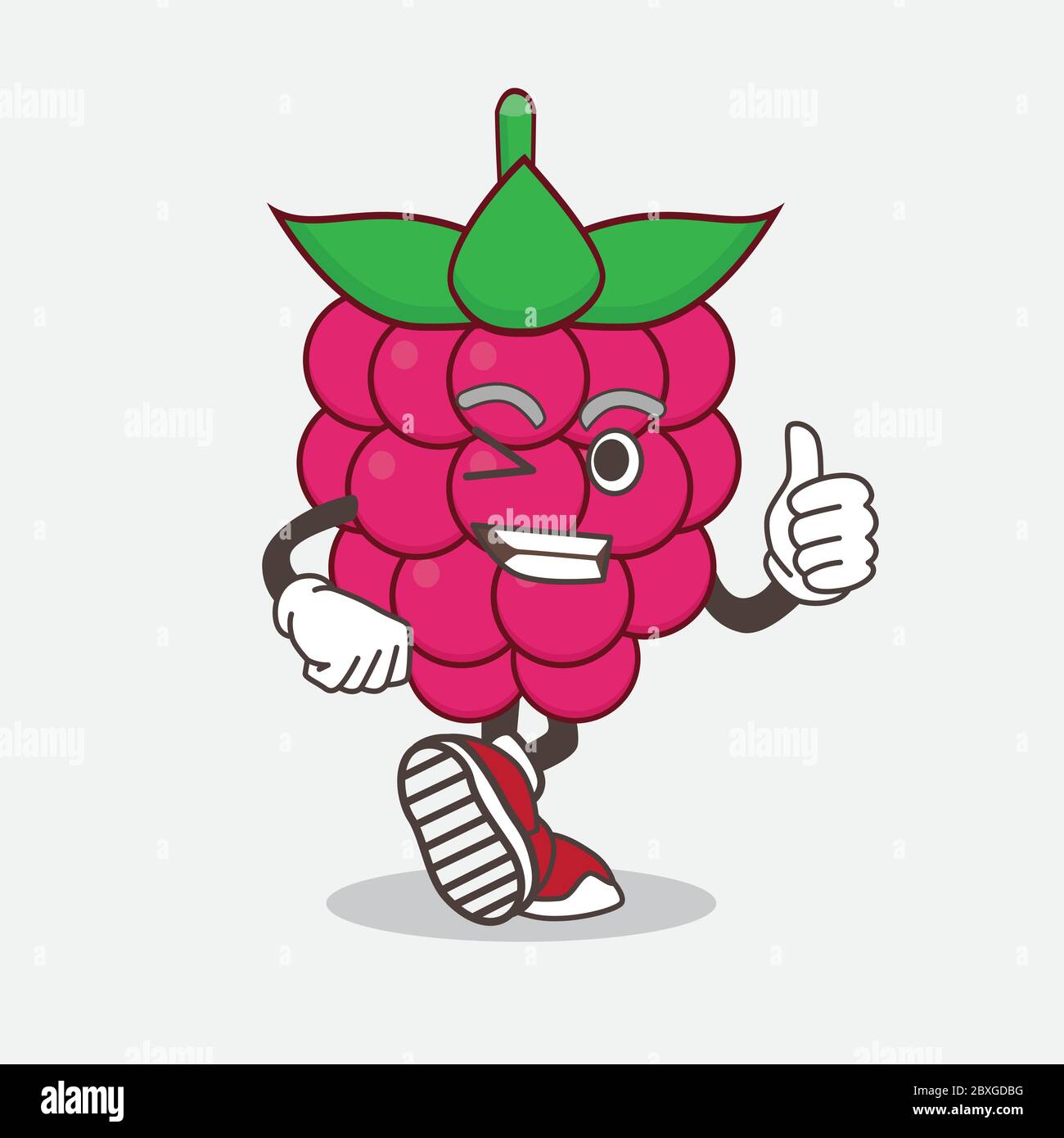 An illustration of Raspberry Fruit cartoon mascot character making ...