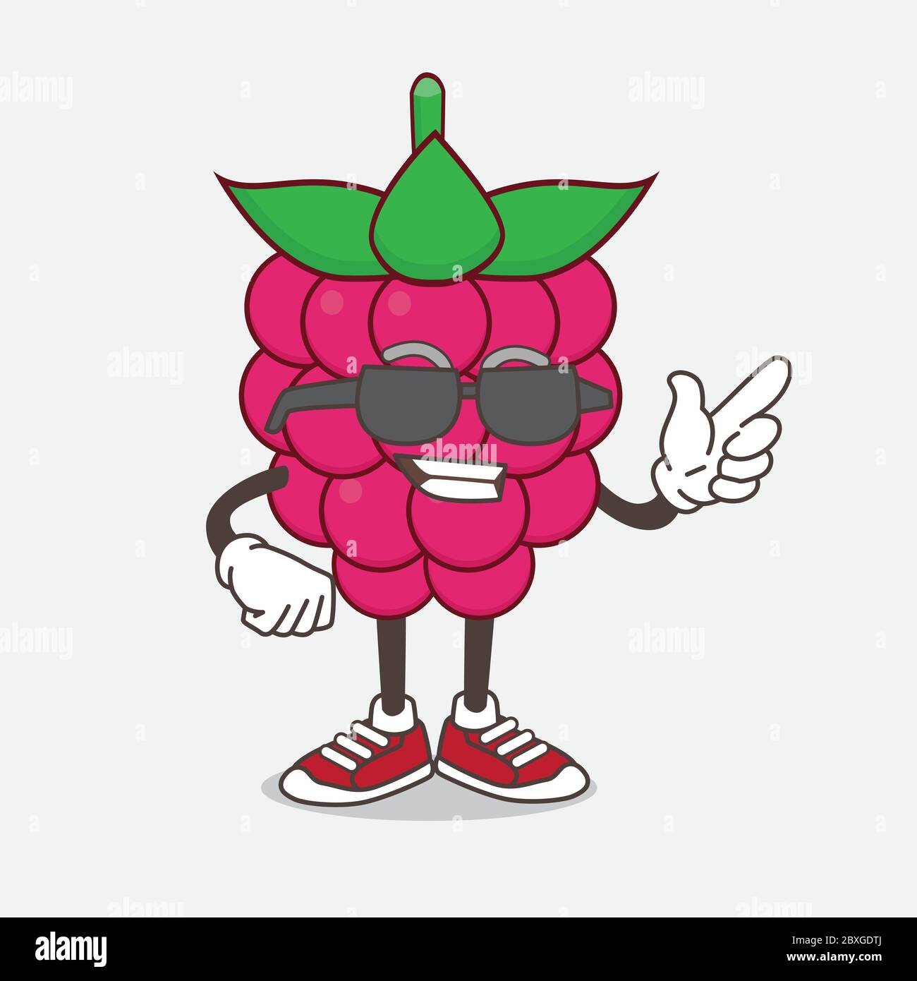 An illustration of Raspberry Fruit cartoon mascot character wearing ...