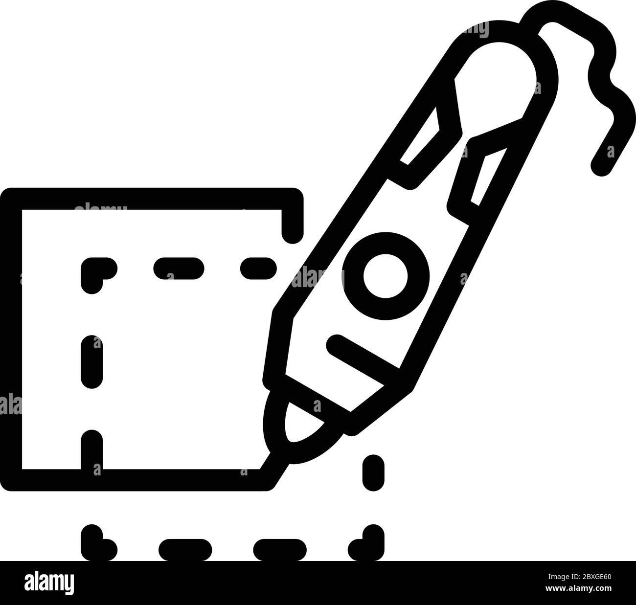 3d laser pen icon, outline style Stock Vector Image & Art - Alamy