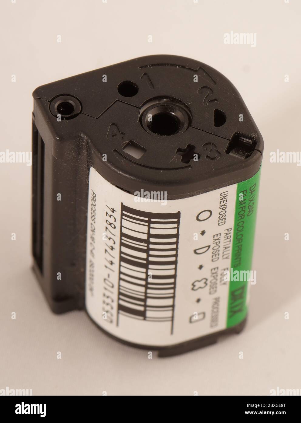 APS film cannister showing the markings for "processed Stock Photo - Alamy