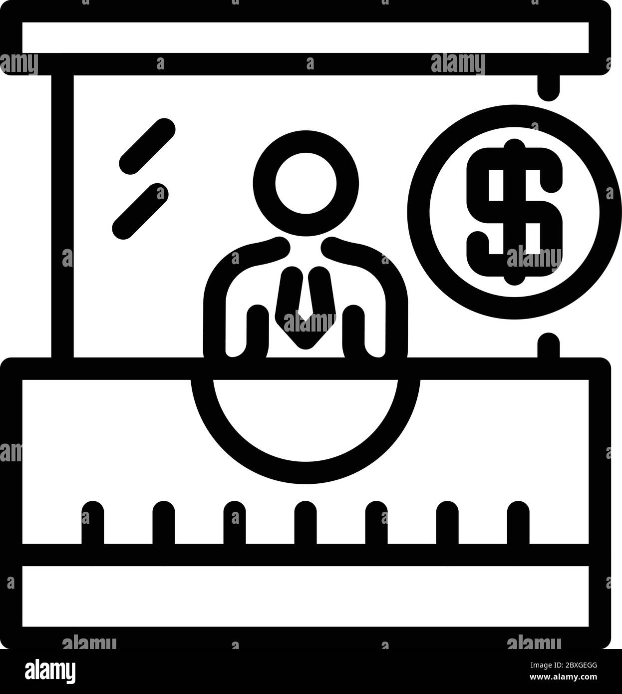 Bank credit worker icon, outline style Stock Vector Image & Art - Alamy