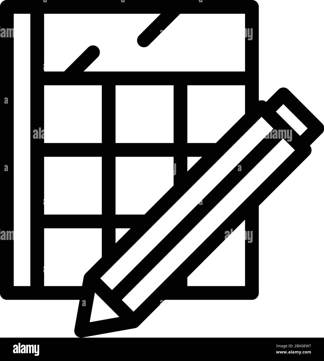 Calculator math pencil vector Black and White Stock Photos & Images - Alamy