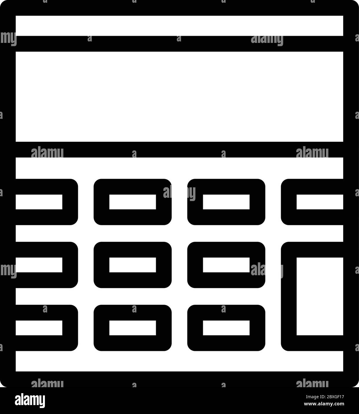 Calculating device icon, outline style Stock Vector Image & Art - Alamy