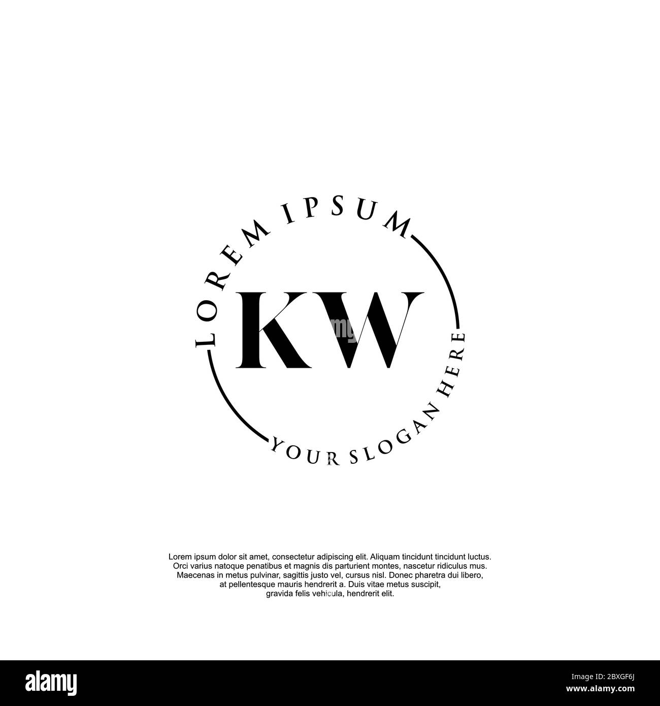 Kw letter logo hi-res stock photography and images - Alamy