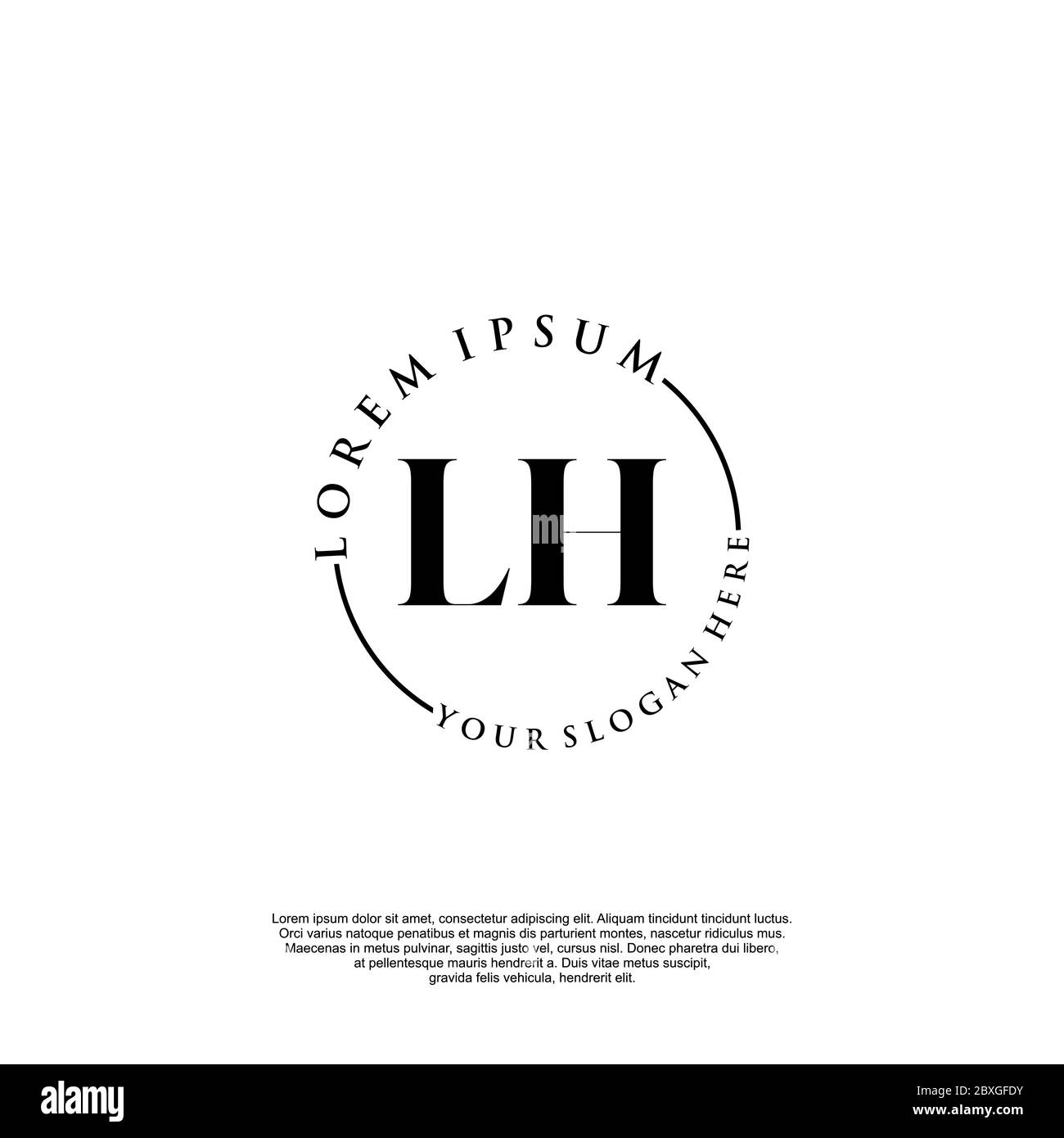 Letter lh logo hi-res stock photography and images - Alamy