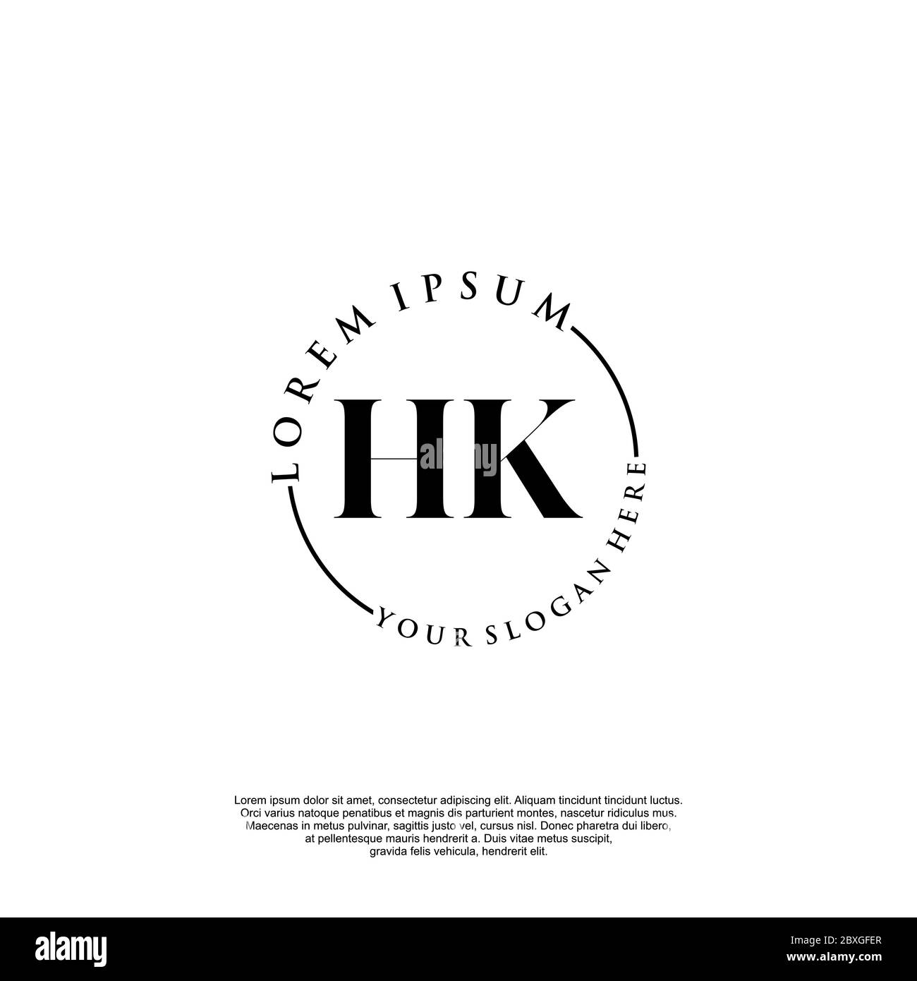 Hk initials logo Stock Vector Images - Alamy