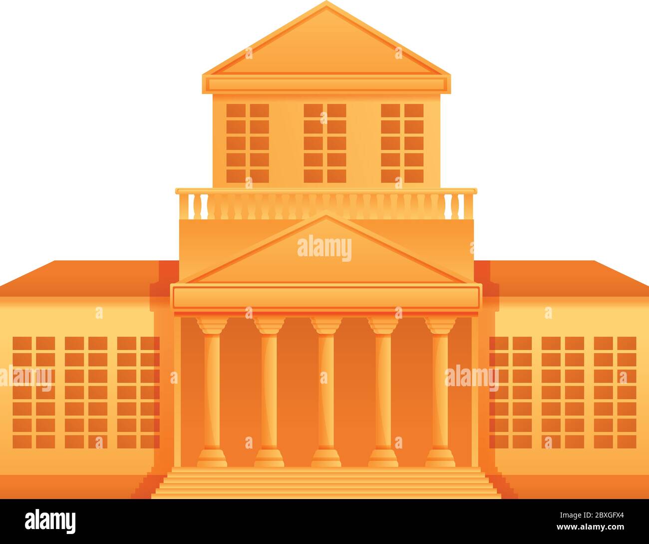 Museum house icon. Cartoon of museum house vector icon for web design ...