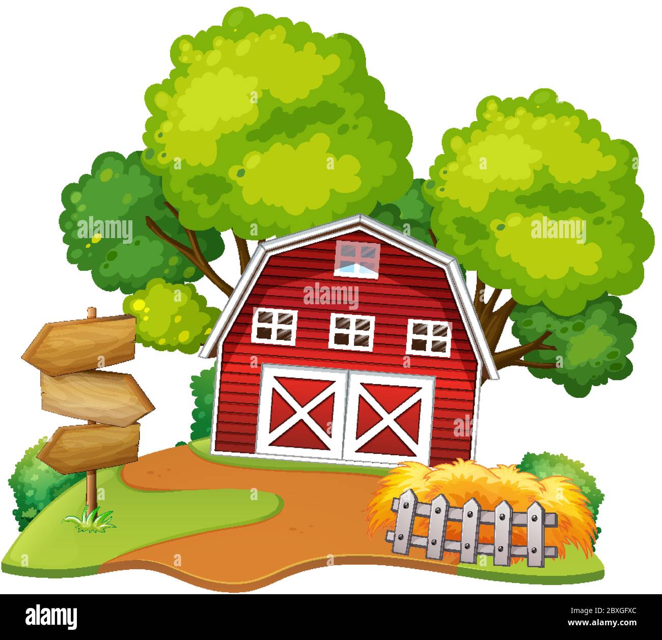 Isolated barn in nature illustration Stock Vector Image & Art - Alamy