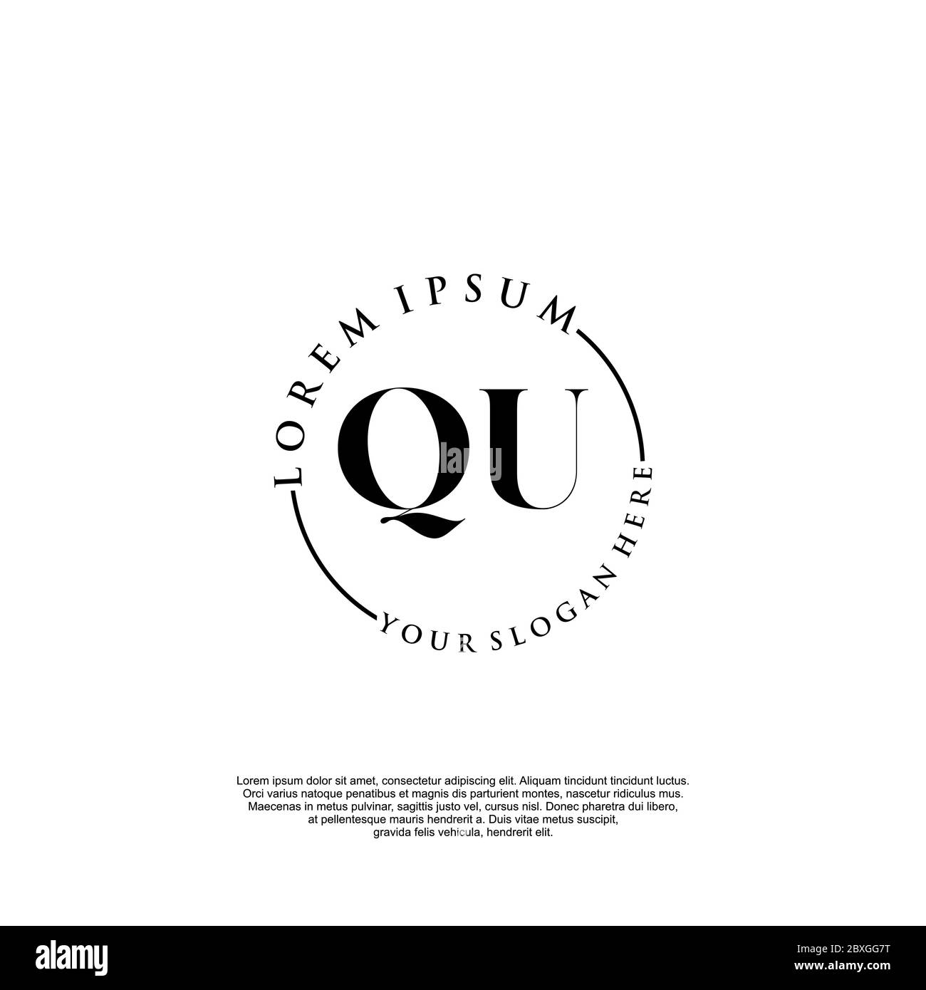 Qu logo vector vectors hi-res stock photography and images - Alamy